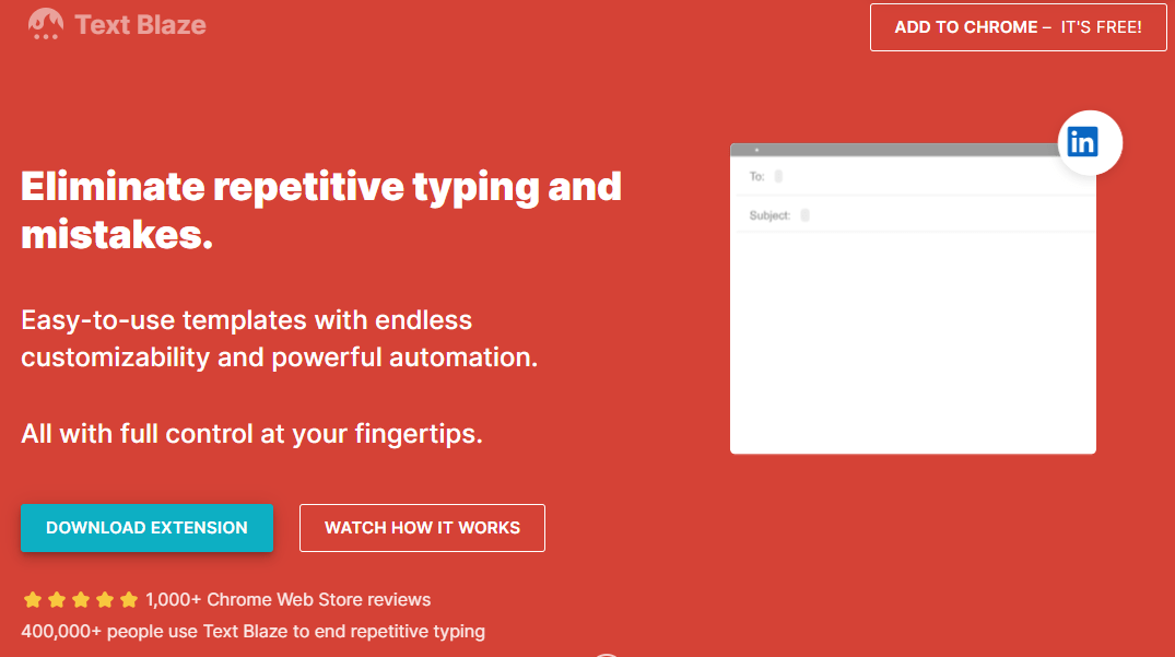 Text Blaze - Ai chrome extension