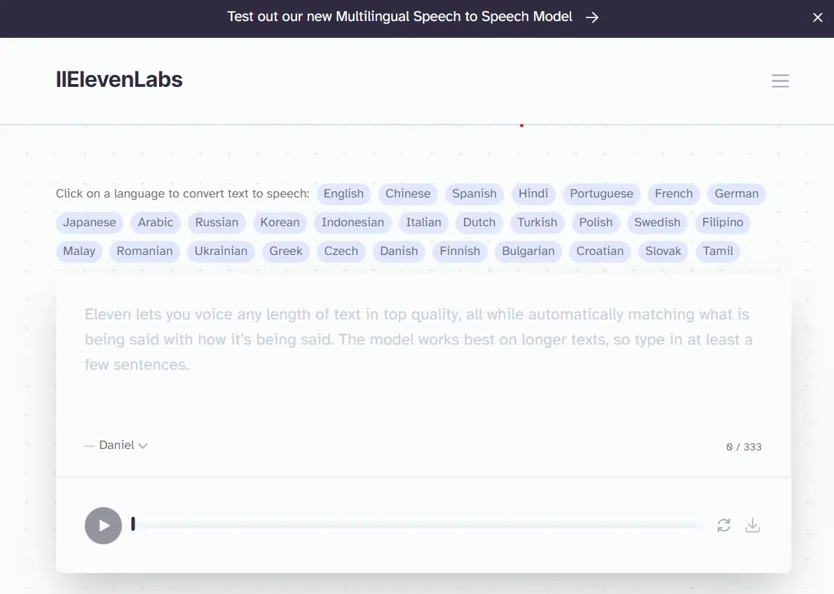 Elevenlabs - Ai Voice Generator Text to speech Tool