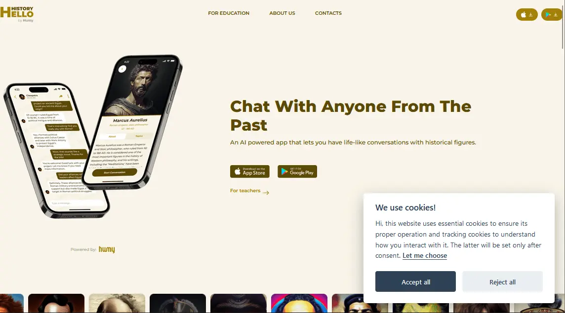 Hellohistory - Chat with AI Generated Historical Figures